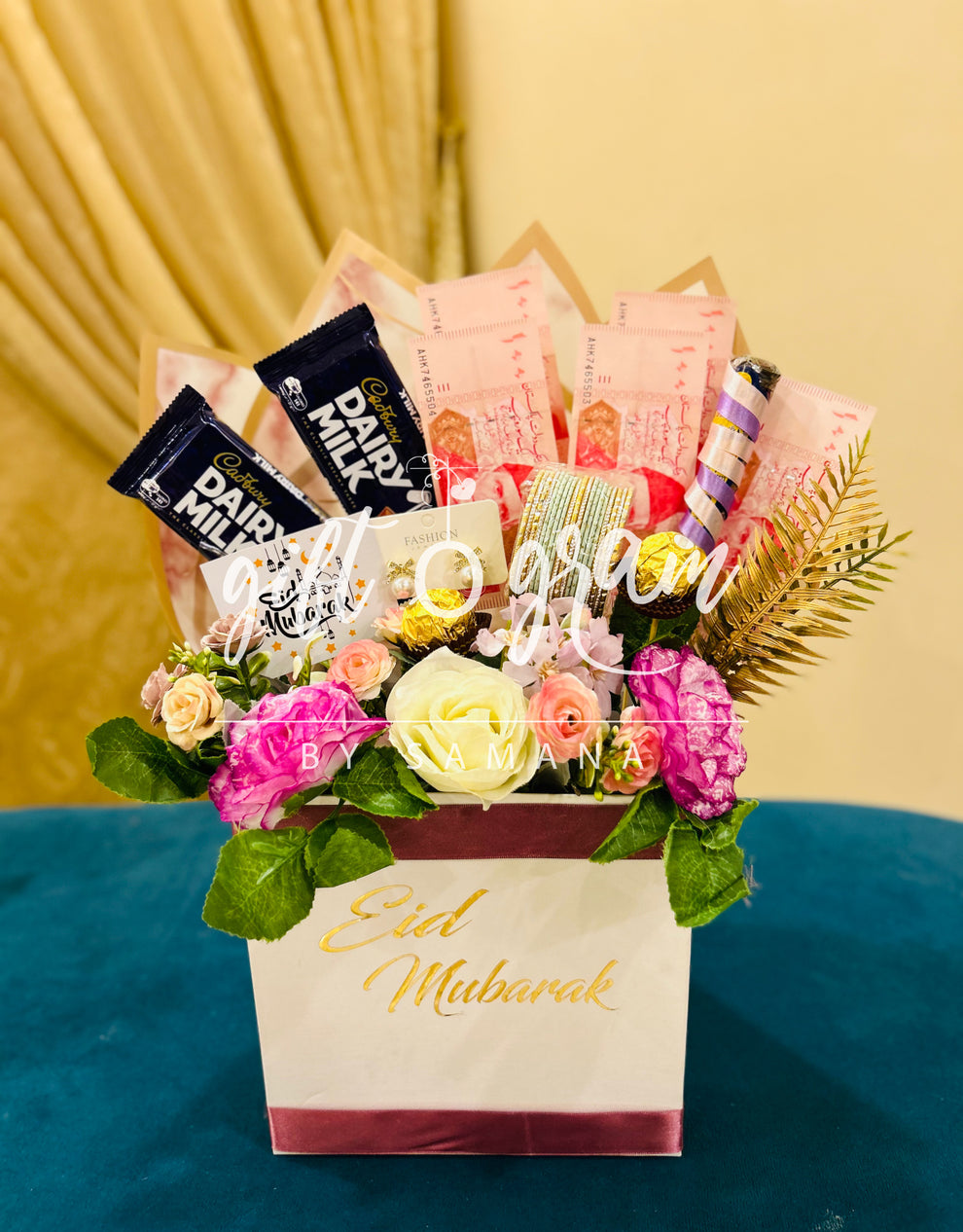 Eidi Box | Gift Hamper Basket with Chocolates, Jewelry, Flowers ...